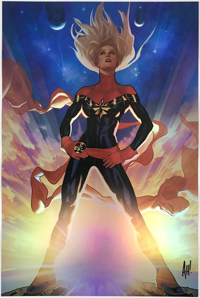 Captain Marvel - Signed Foil Print – Stuart Ng Books